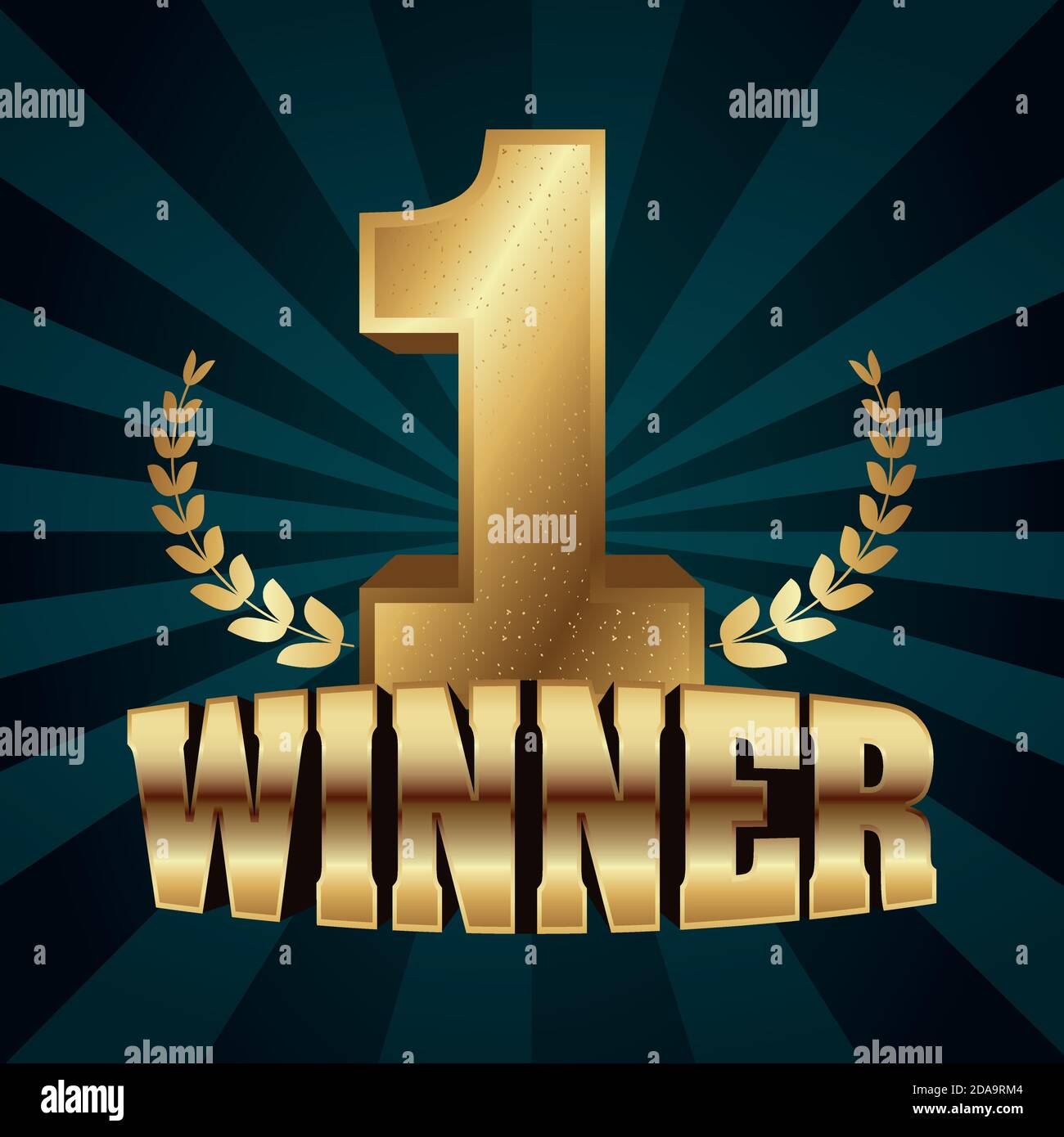 winner trophy first place golden with wreath vector illustration design ...