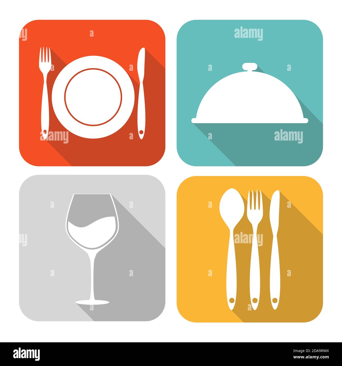 Food Icon Set for Web and Mobile Application. Illustration Stock Photo ...
