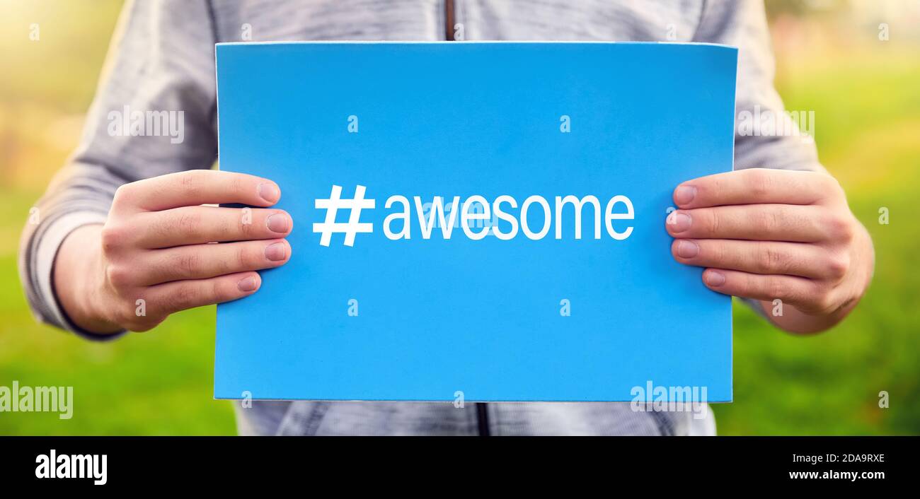 Inspiration showing sign awesome hi-res stock photography and images ...