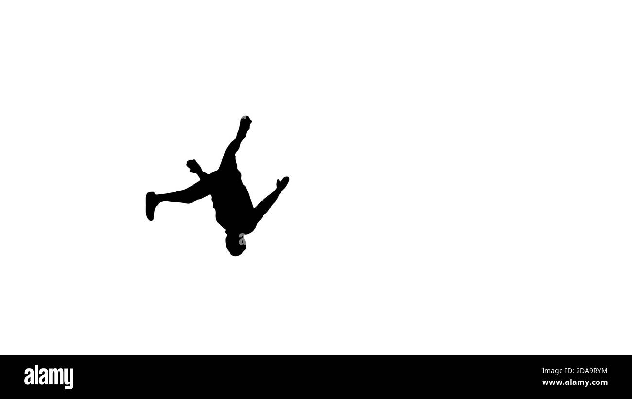 Silhouette People Doing Backflips