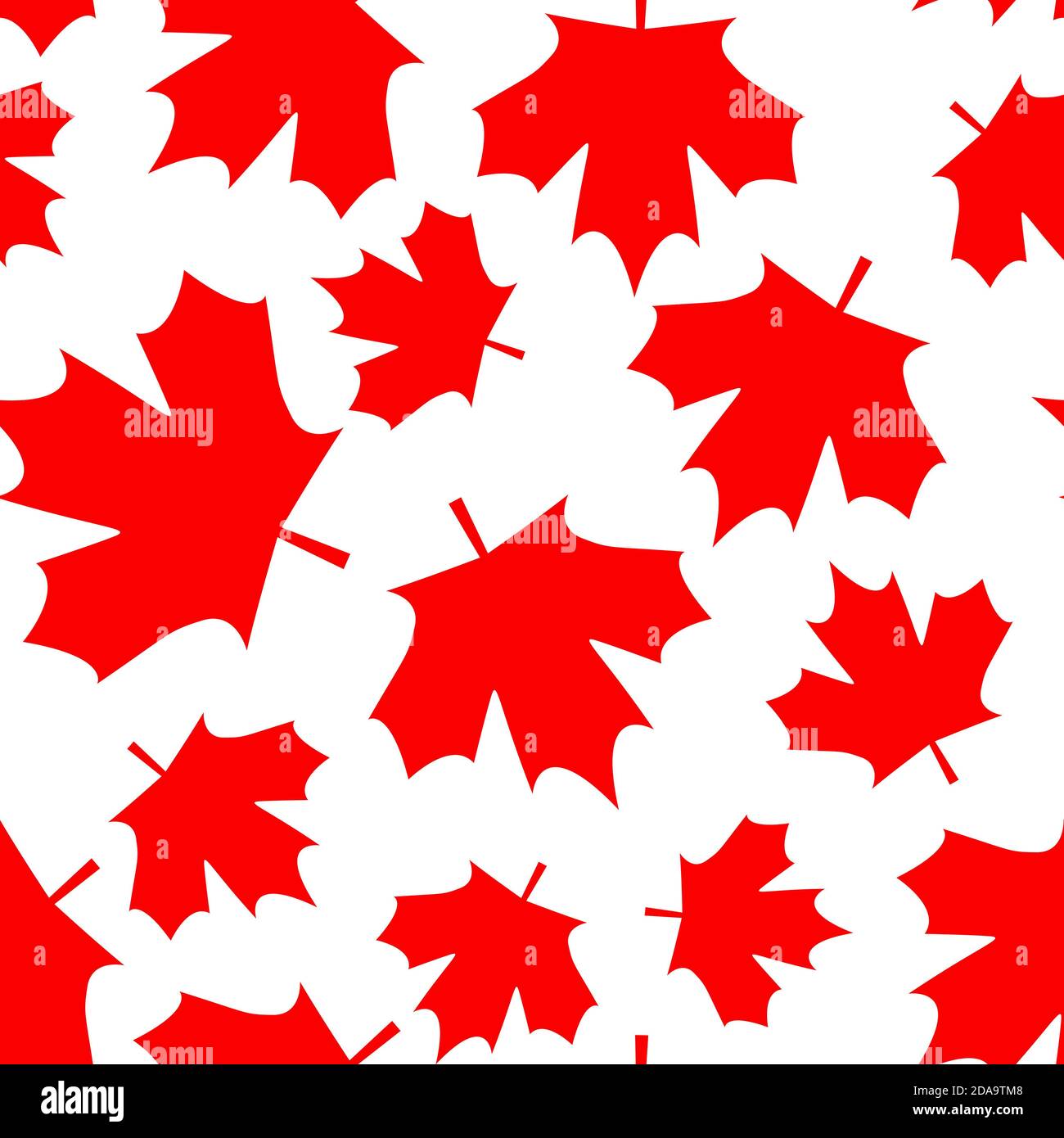 Red maple canada seamless pattern. Illustration Stock Photo - Alamy