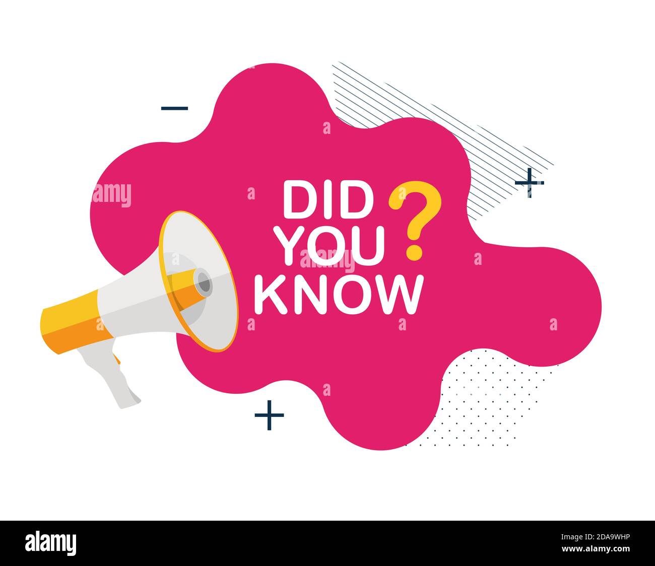 Did you know interesting fact label sticker. Illustration Stock Photo ...