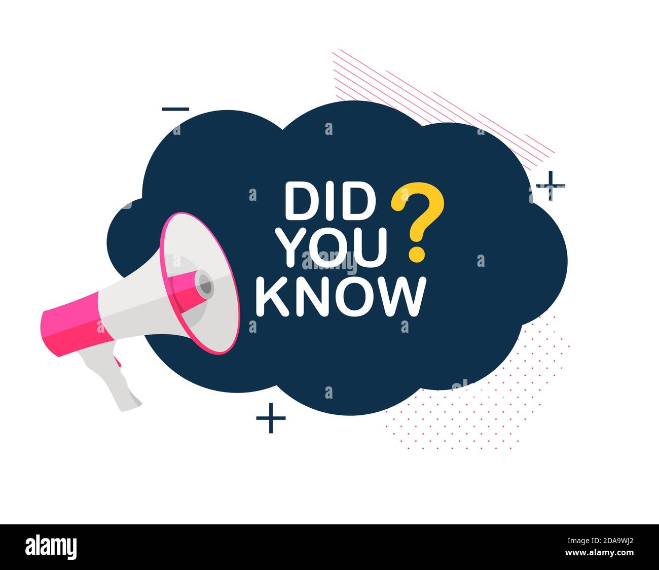 Did you know interesting fact label sticker. Illustration Stock Photo ...