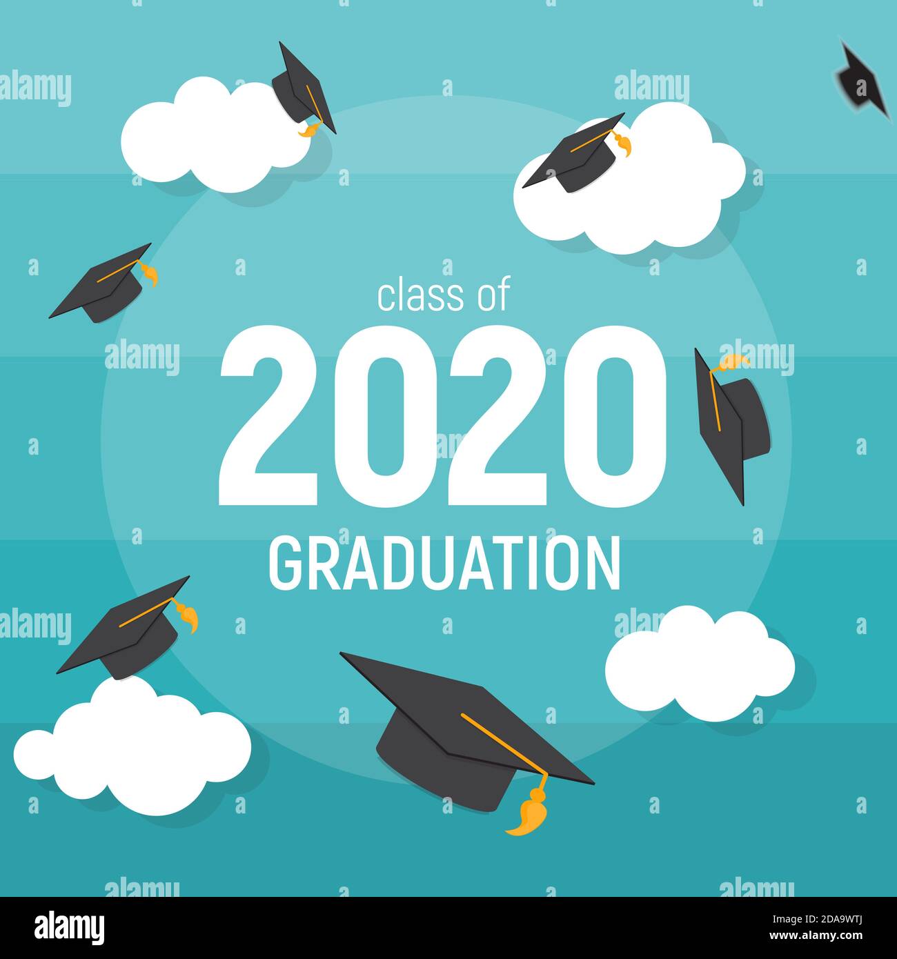 Class of 2020 Graduarion Education Background. Illustration Stock Photo ...