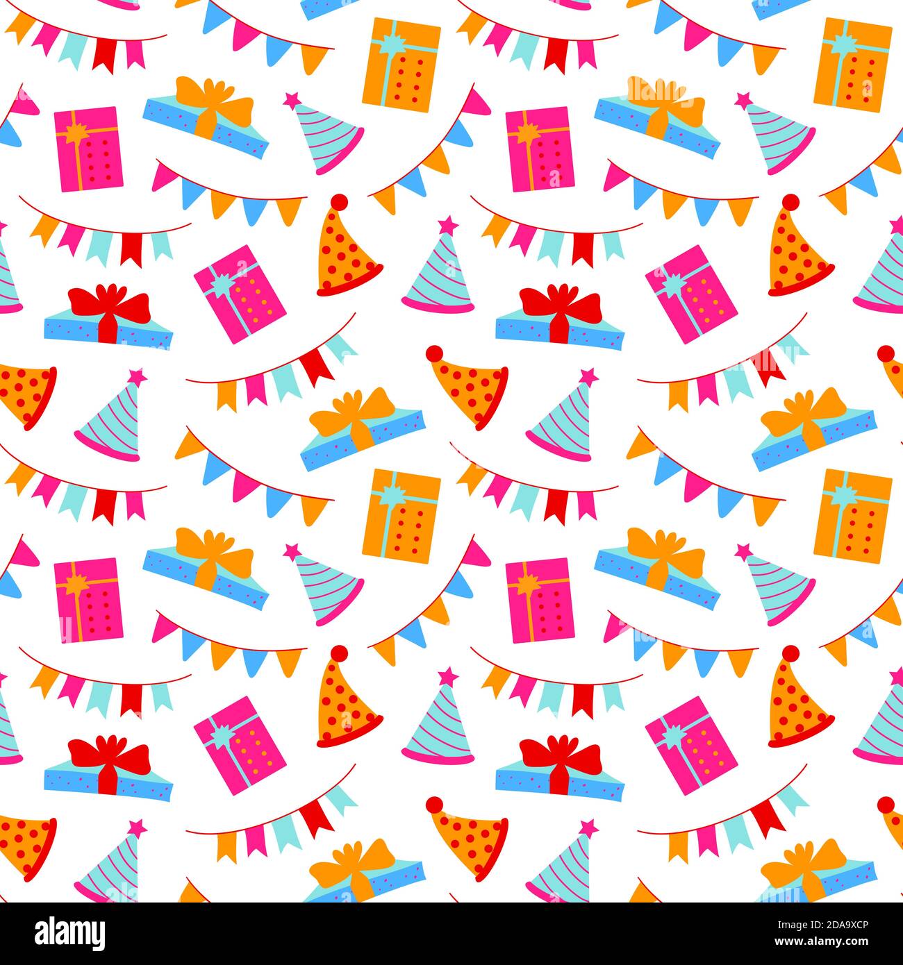Seamless Vector Pattern of Birthday Elements . birthday pattern ...