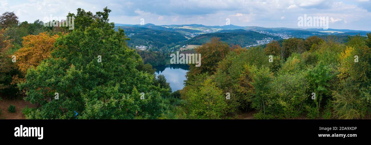 Volcanic Lake, Maar, Vulkaneifel Nature Park and Geopark, Western Eifel ...