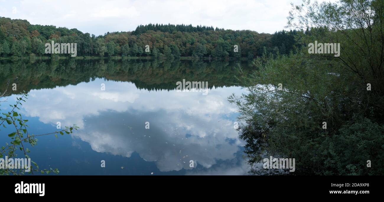 Volcanic Lake, Maar, Vulkaneifel Nature Park and Geopark, Western Eifel ...