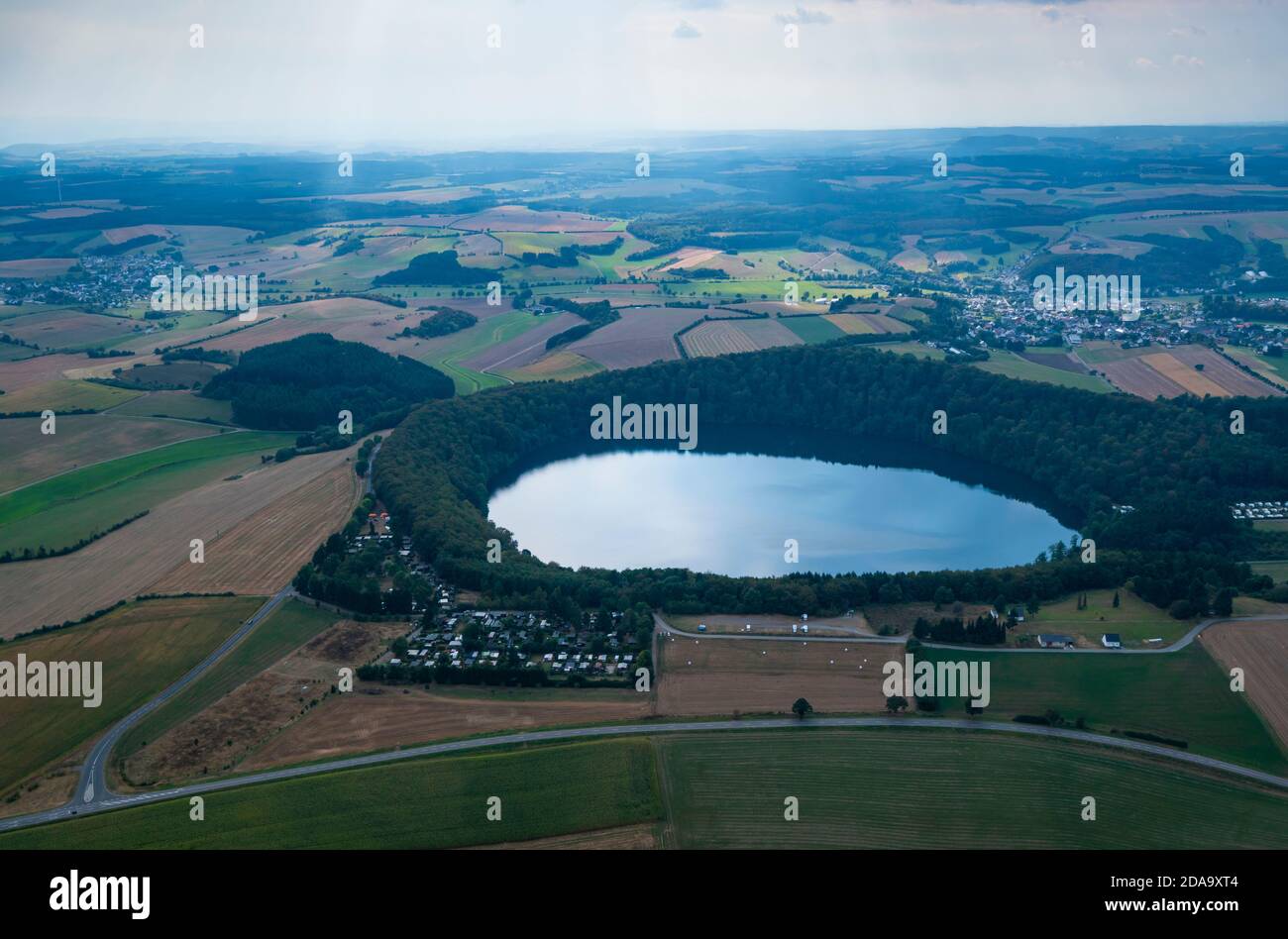Volcanic Lake, Maar, Vulkaneifel Nature Park and Geopark, Western Eifel ...