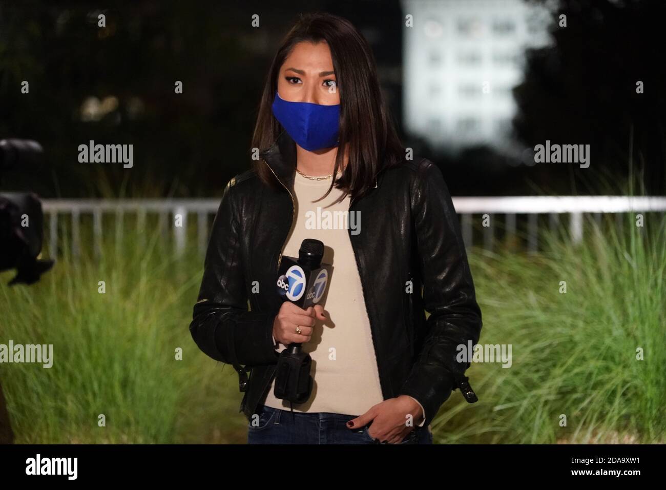 ABC7 Eyewitness News reporter Veronica Miracle at Grand Park in ...