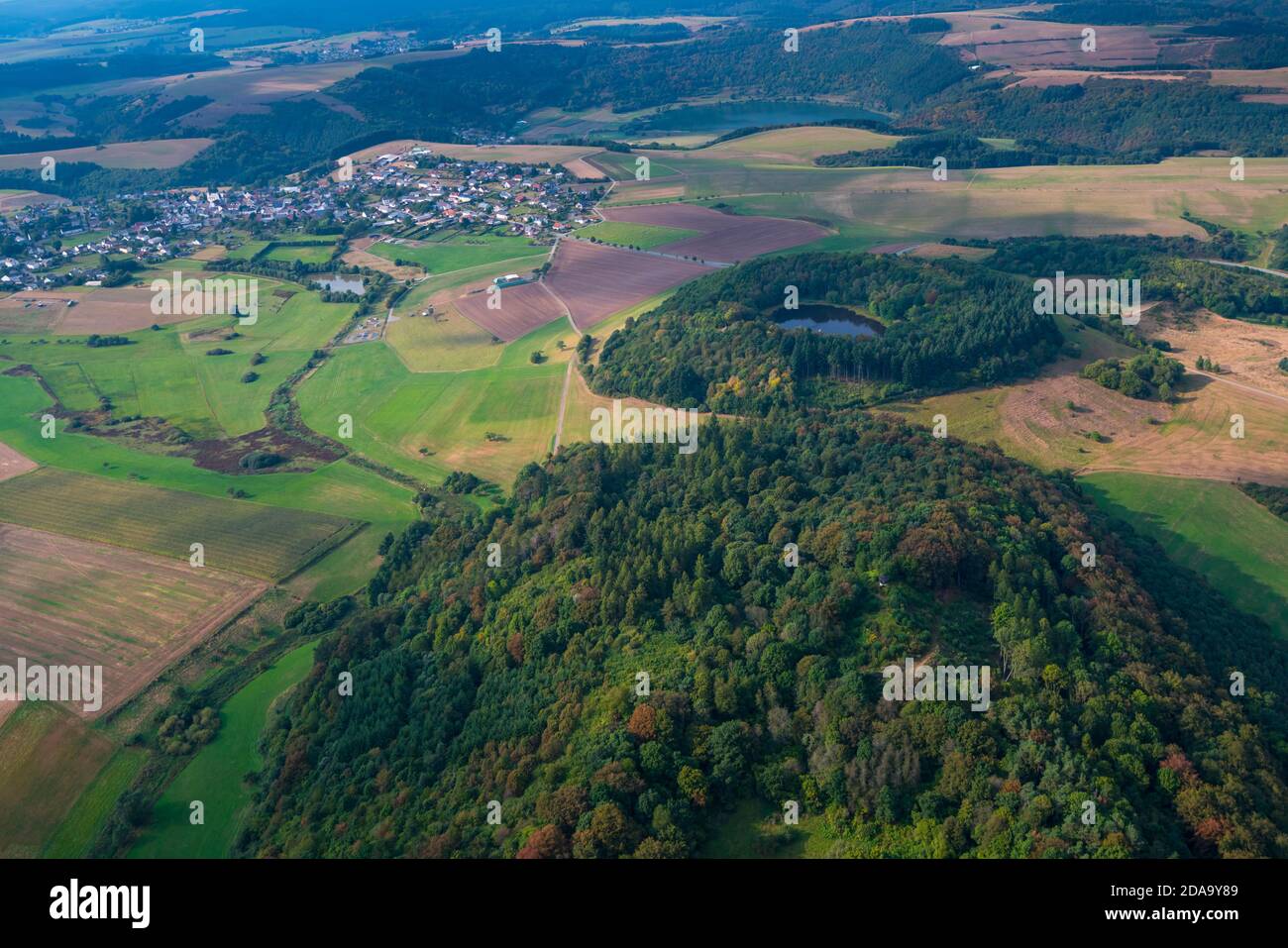 Volcanic Lake, Maar, Vulkaneifel Nature Park and Geopark, Western Eifel ...