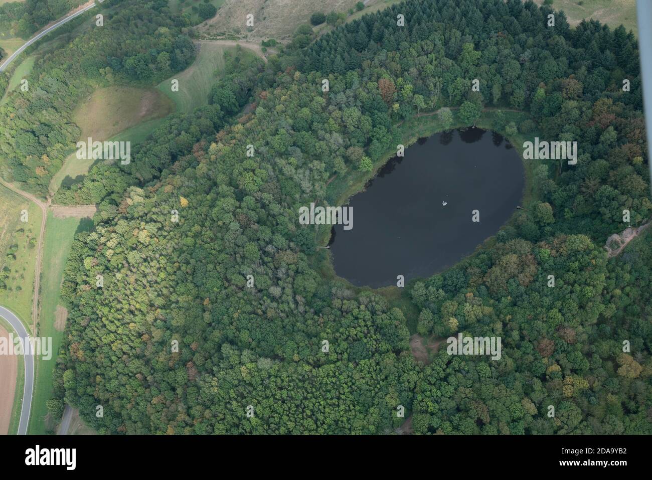 Volcanic Lake, Maar, Vulkaneifel Nature Park and Geopark, Western Eifel ...