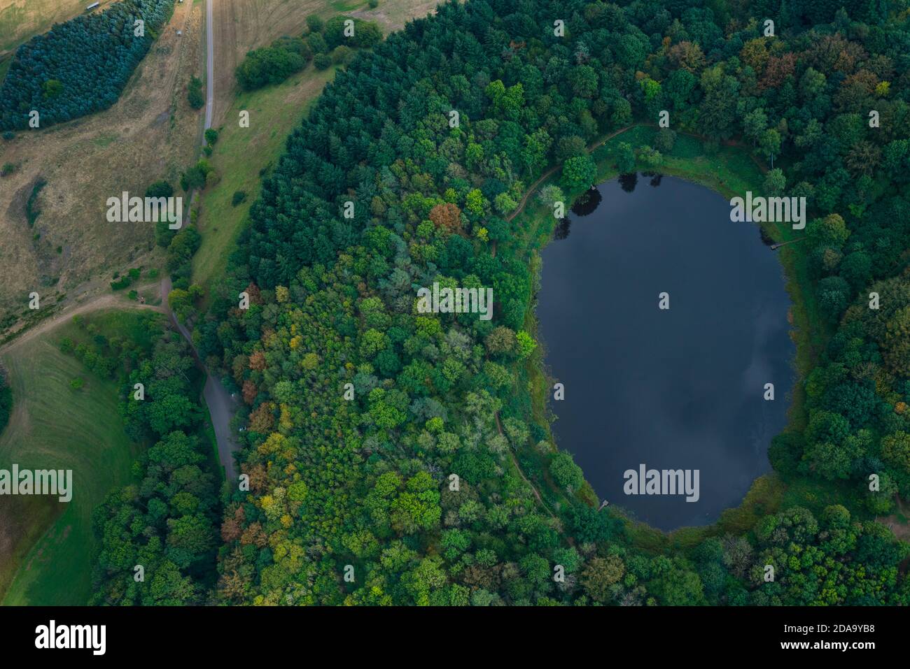Volcanic Lake, Maar, Vulkaneifel Nature Park and Geopark, Western Eifel ...