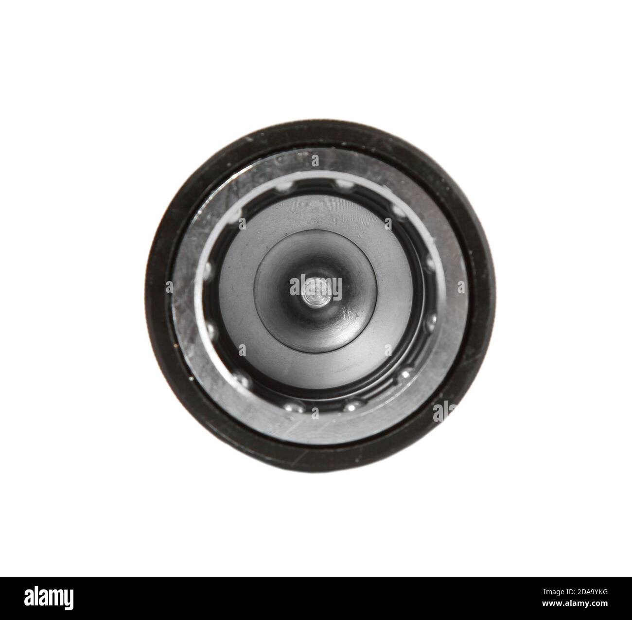 Top view closeup of hose fittings isolated on a white background Stock ...