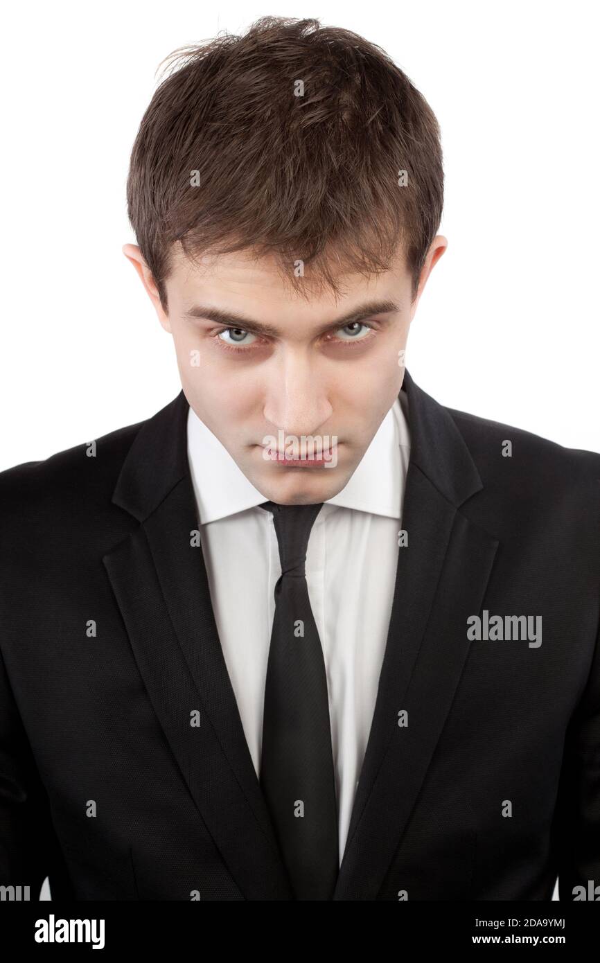 Serious looking businessman portrait Stock Photo - Alamy