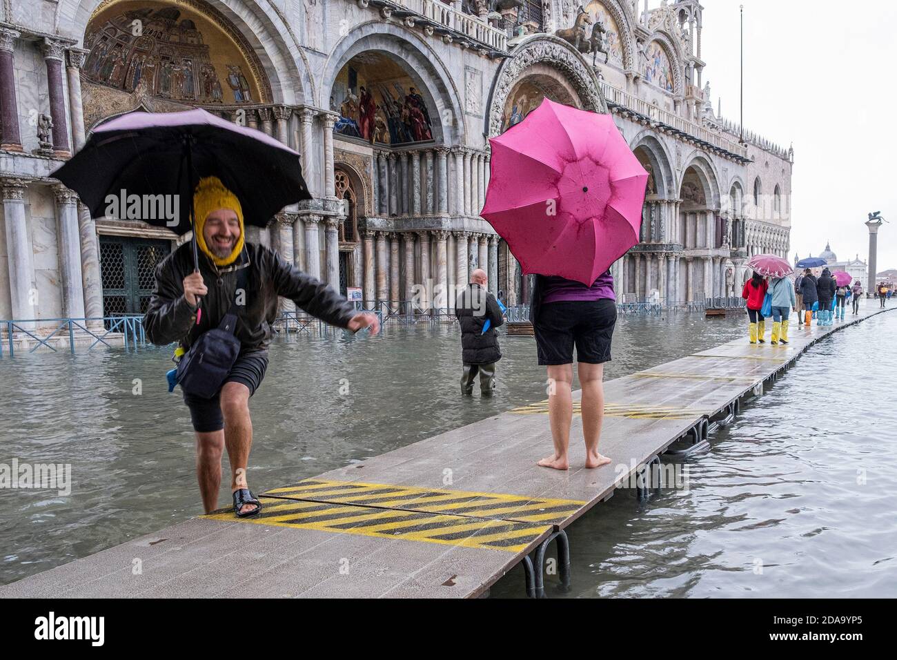 Exceptional high tide in venice Stock Photo - Alamy