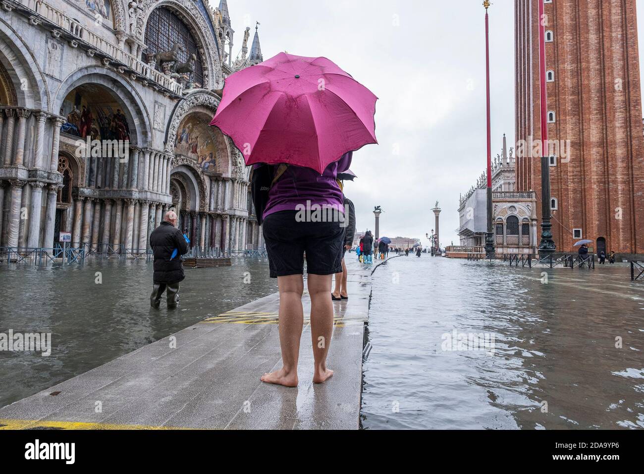Exceptional high tide in venice Stock Photo - Alamy