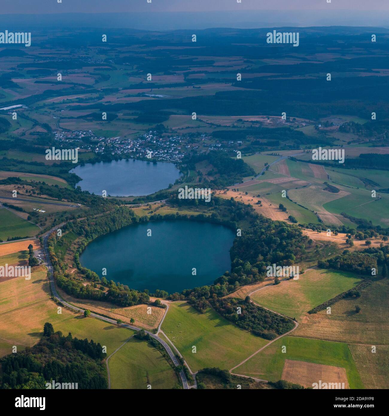 Volcanic Lake, Maar, Vulkaneifel Nature Park and Geopark, Western Eifel ...