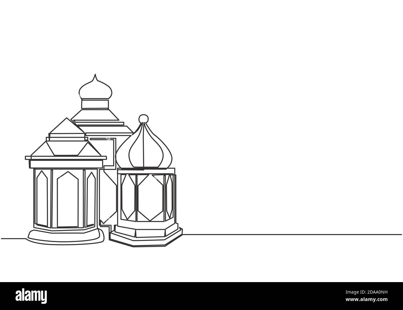 Ramadan Kareem greeting card, poster and banner design background. One ...