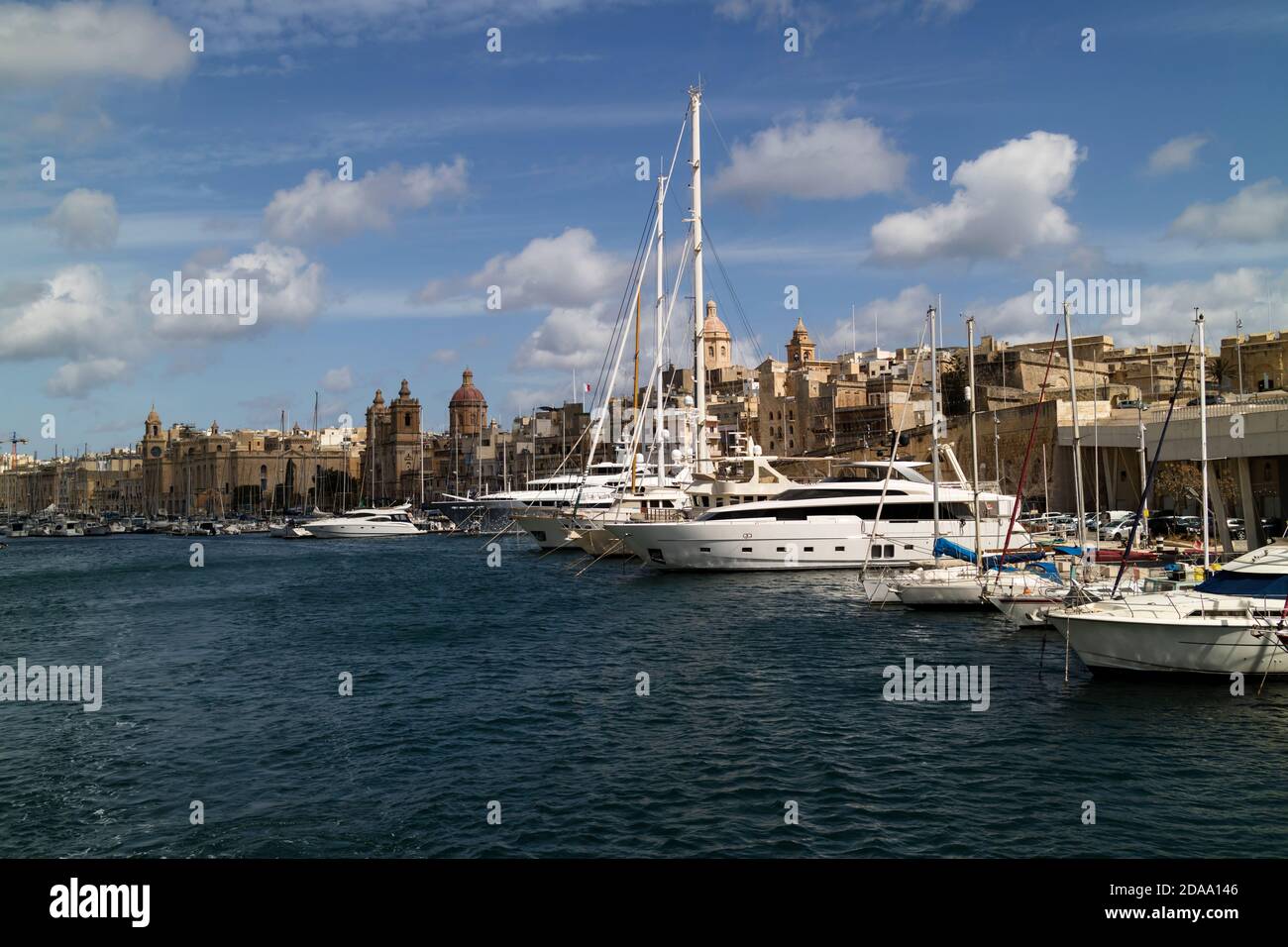 View of Grand Harbour Marina and Vittoriosa-Birgu ,Malta Stock Photo ...