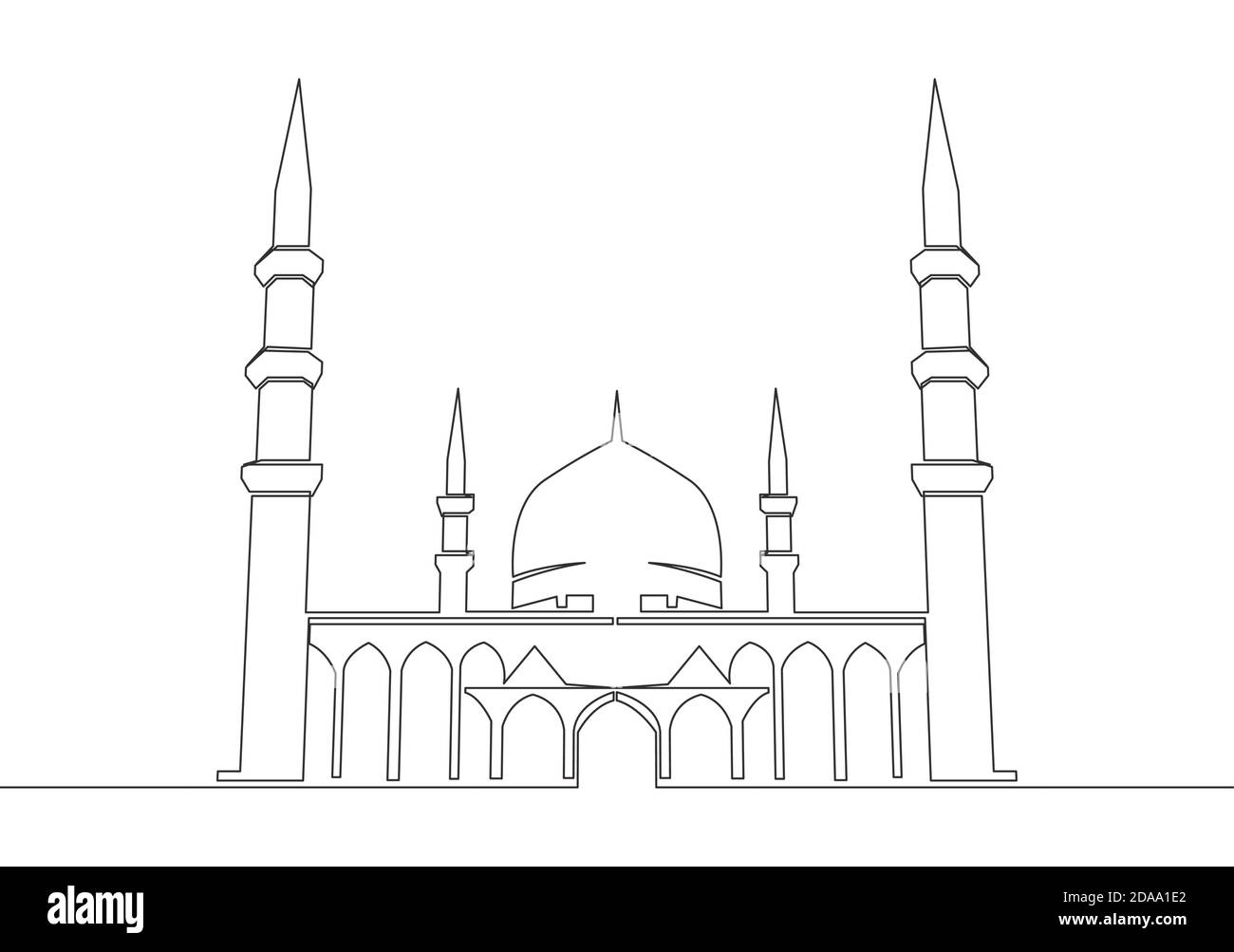 Muslim Mosque Drawing
