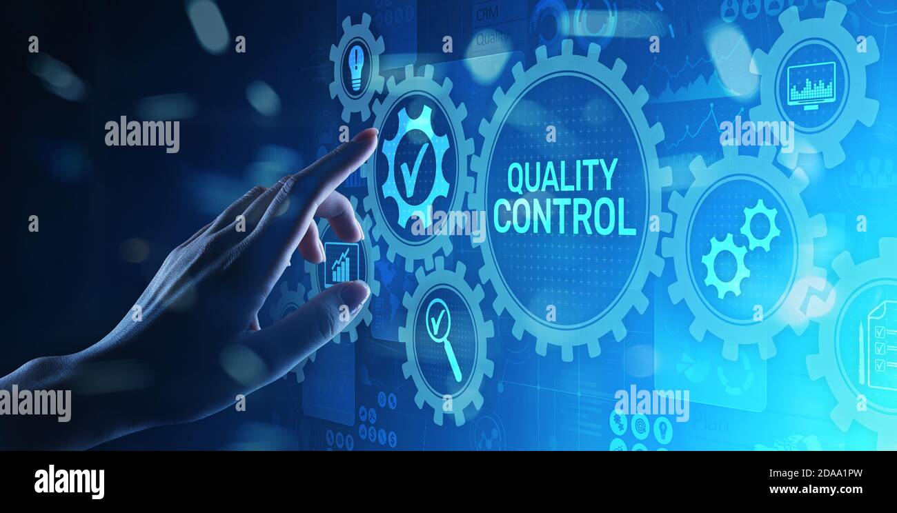 Quality control assurance standards business technology concept Stock ...