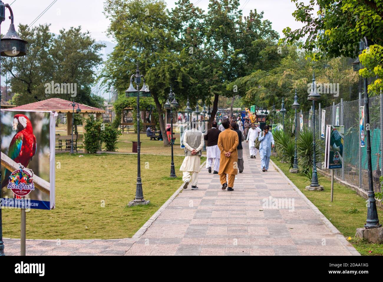 Islamabad / Pakistan - November 2, 2015: People visiting Lake View Bird ...