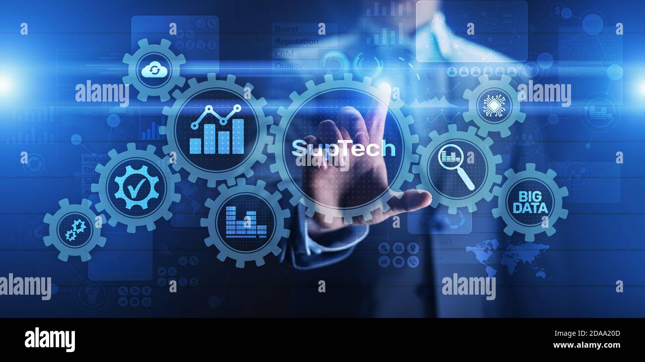 Suptech Regtech Supervisory Regulation technology concept on virtual ...