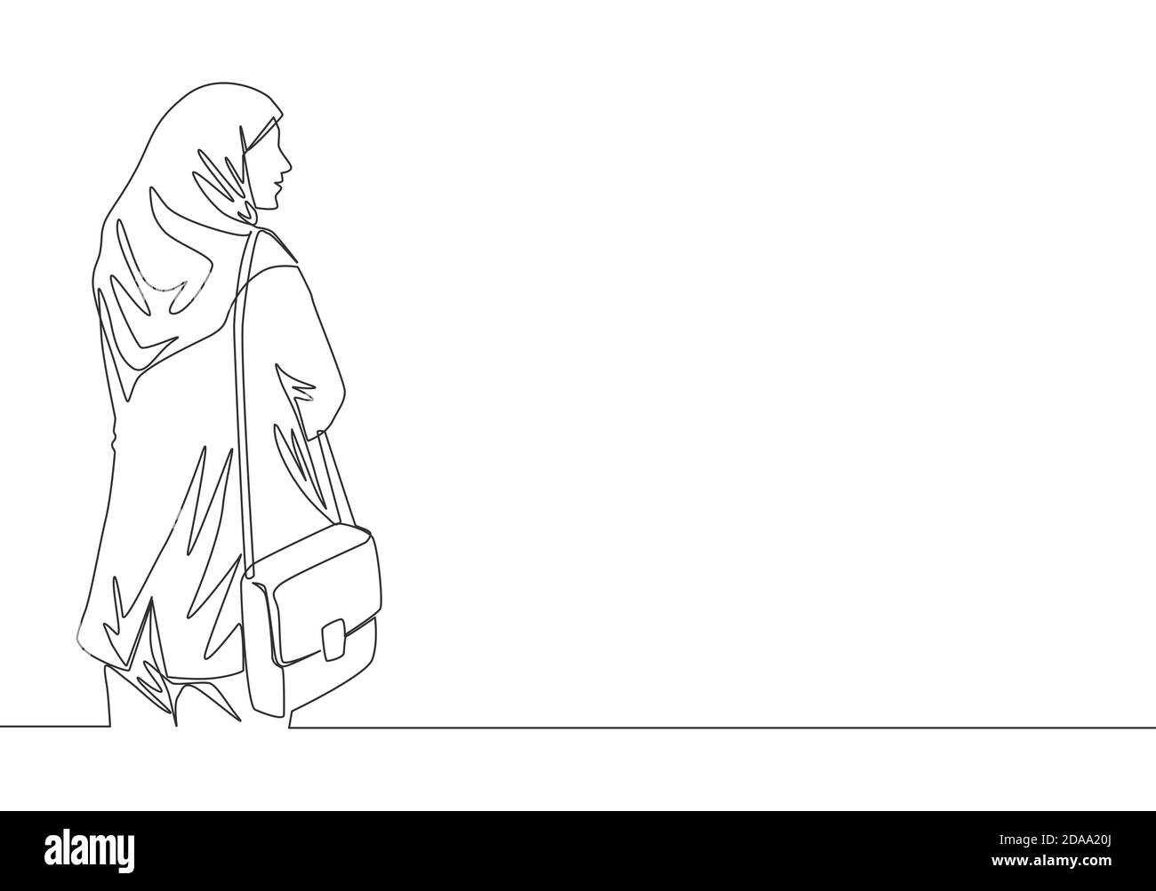 Hijab girl back Stock Vector Images - Alamy