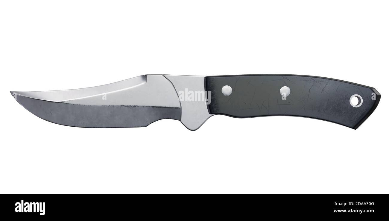 3d rendering of a hunt knife isolated on white background Stock Photo ...