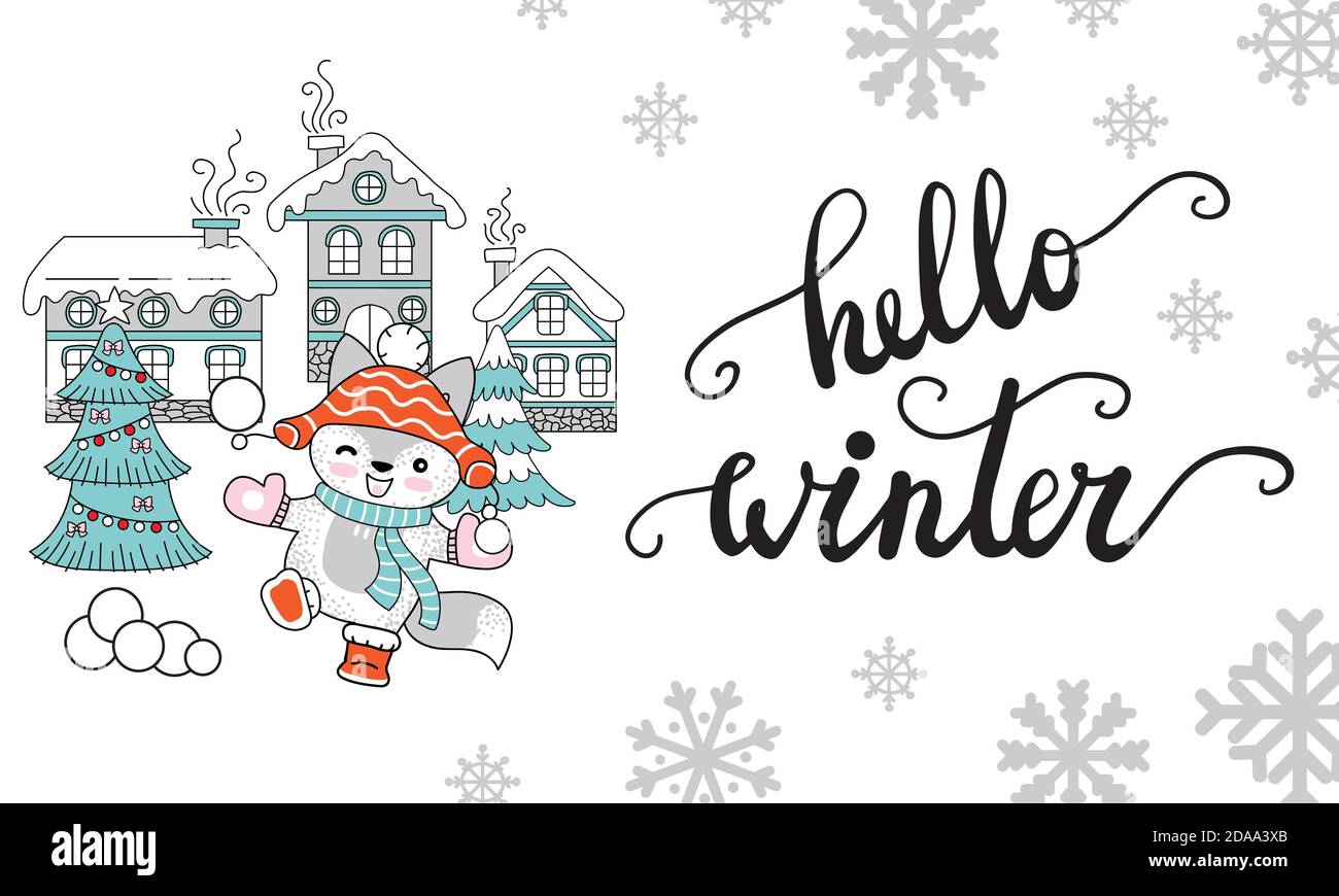 Fox vector cartoon hi-res stock photography and images - Alamy