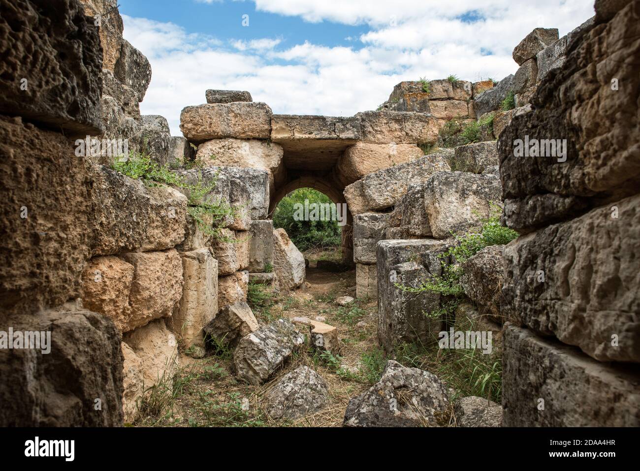 The ancient city of Eretria. West gate. Euboea, Greece Stock Photo - Alamy