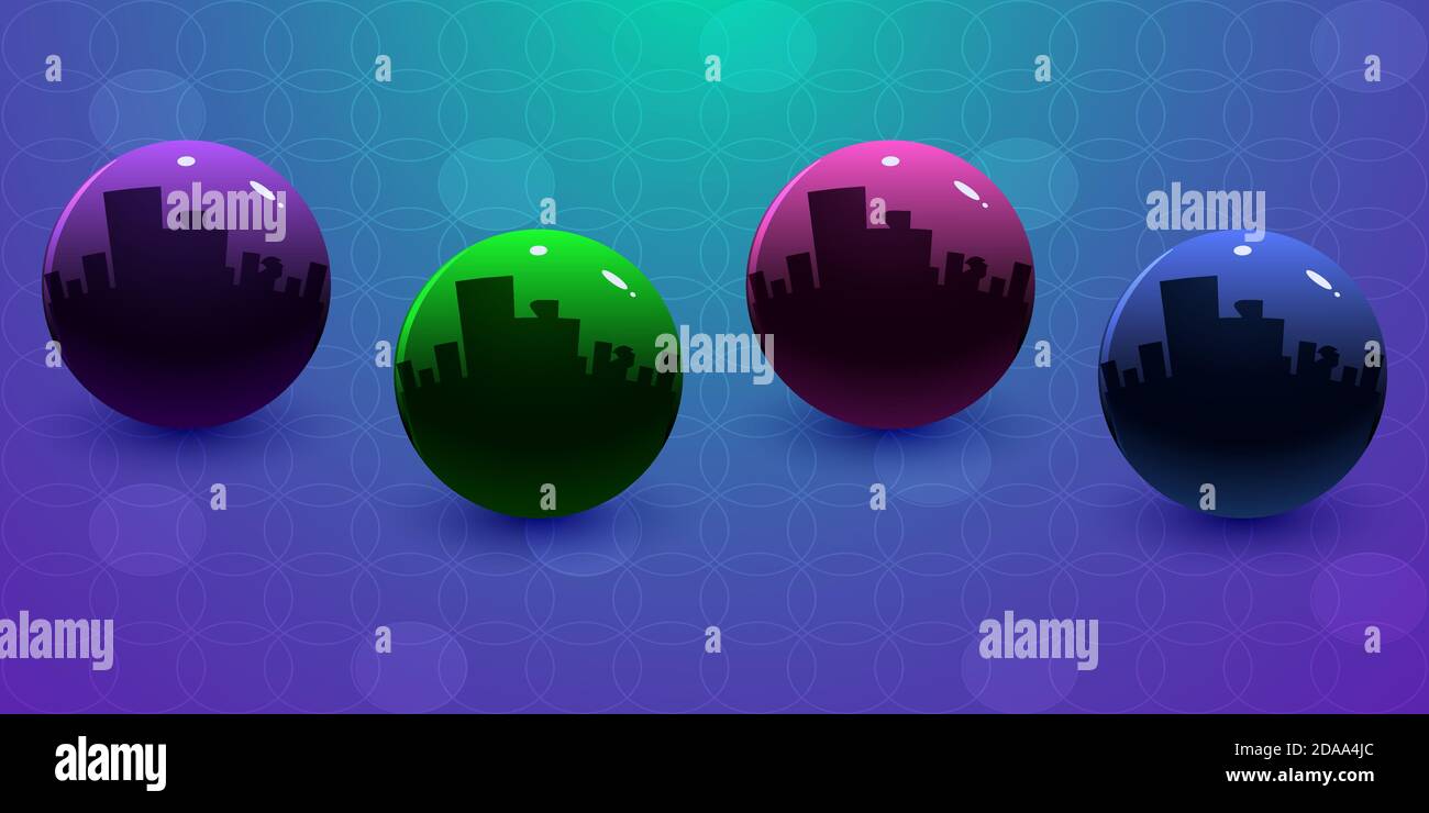 Reflective balls Stock Vector Images - Alamy
