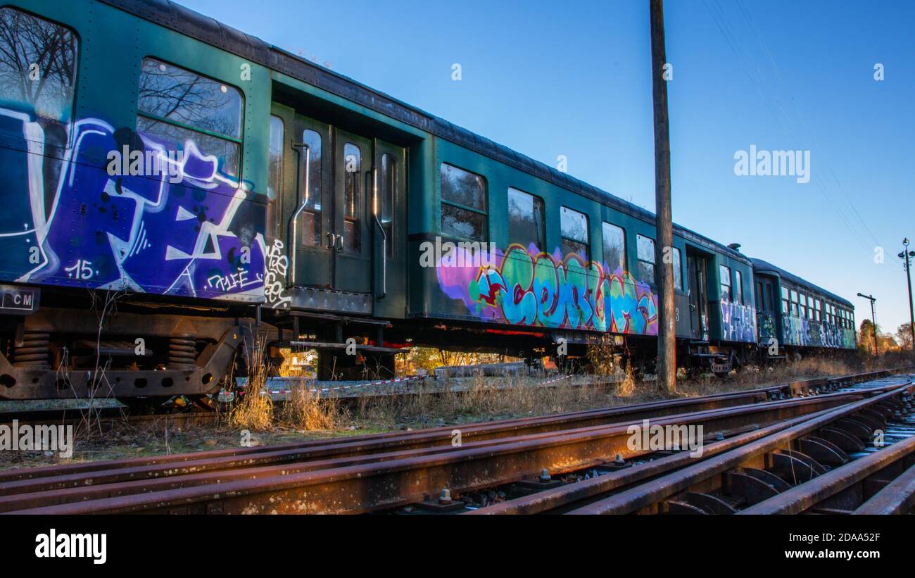 Creepy train station hi-res stock photography and images - Alamy