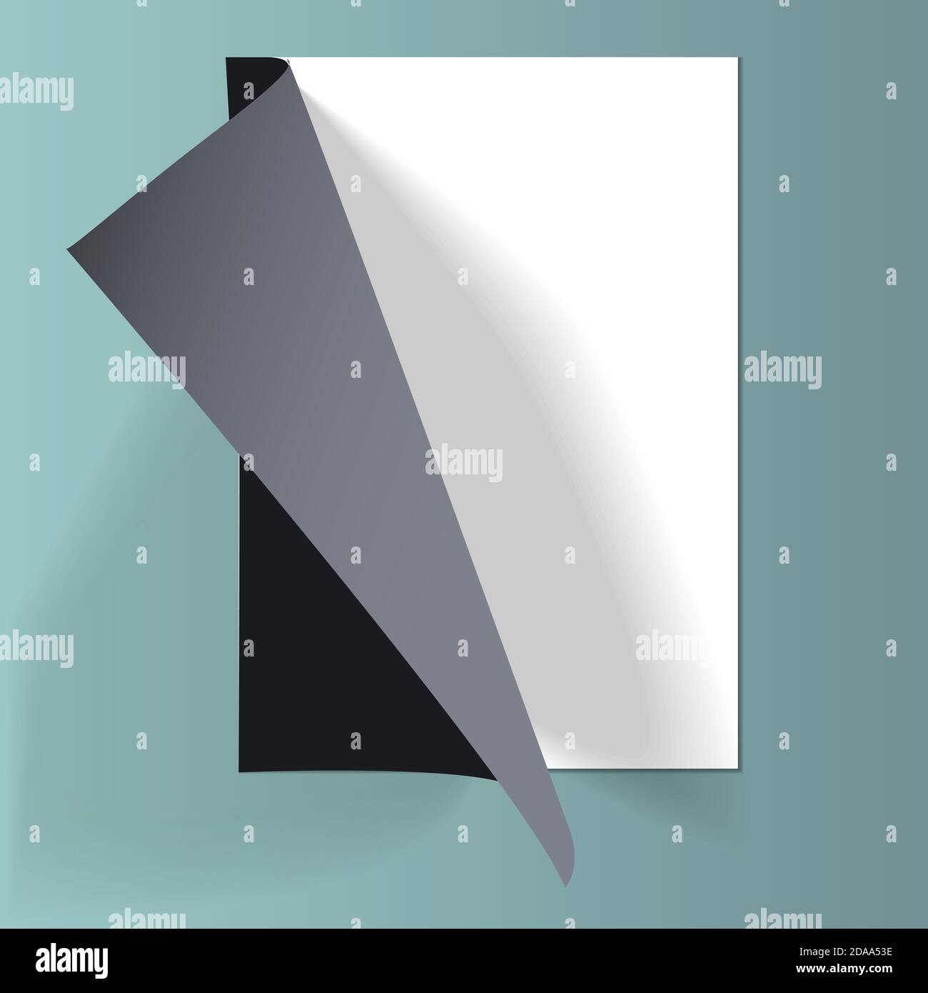 A4 paper with curled sheets. Isolated vector object Stock Vector Image ...