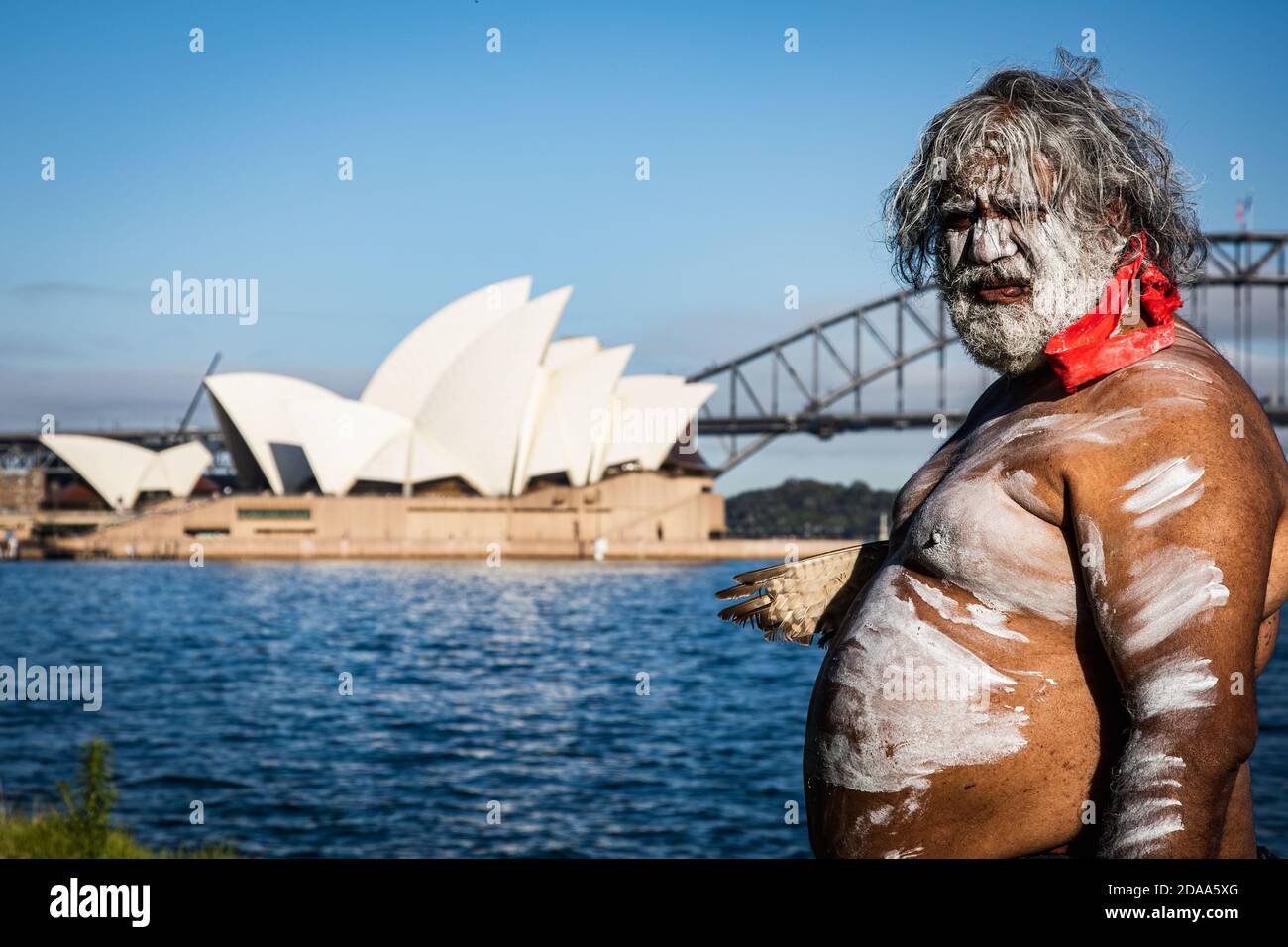 Sydney, Australia. 11th Nov, 2020. An aboriginal man is seen at Sydney ...