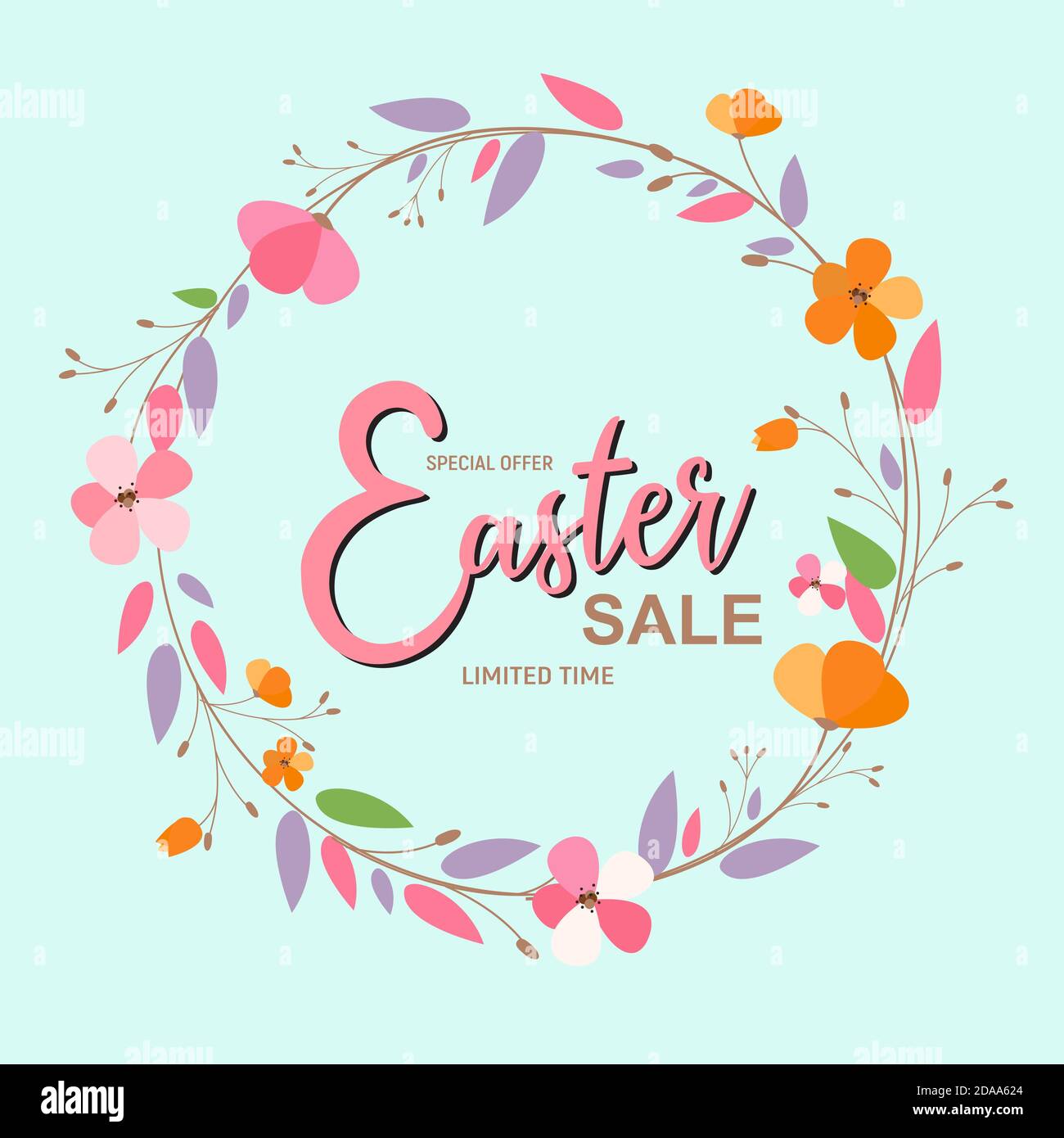 Abstract Happy Easter Background Illustration Stock Photo - Alamy