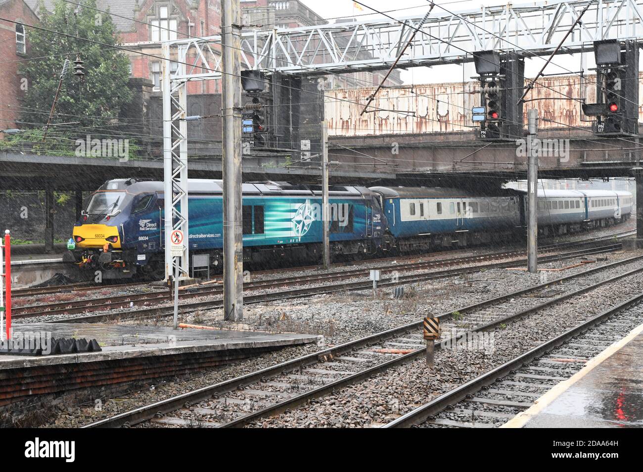 Class 68 diesel locomotive at Preston Railway Station. 68034 Stock ...