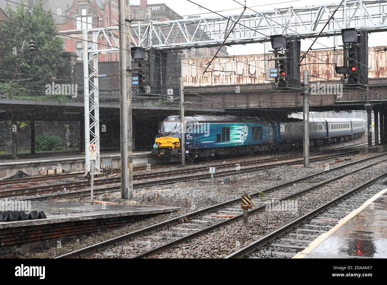 Class 68 diesel locomotive at Preston Railway Station. 68034 Stock ...