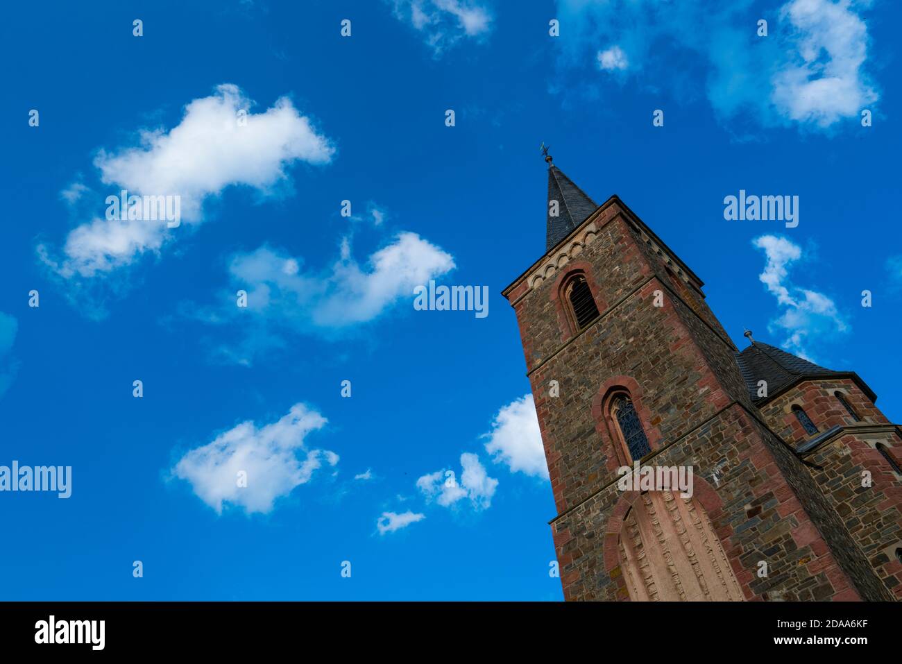 Church, Nideggen Village, North Eifel Territory, Eifel Region, Germany ...