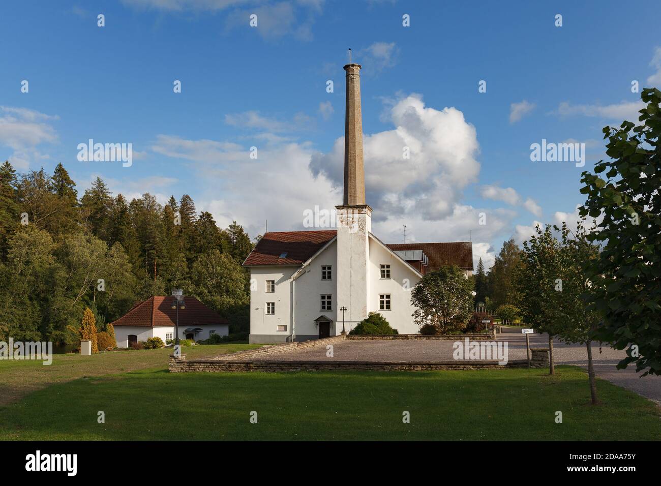 Big magnificent medieval manor in Estonia in Palmse. Distillery ...