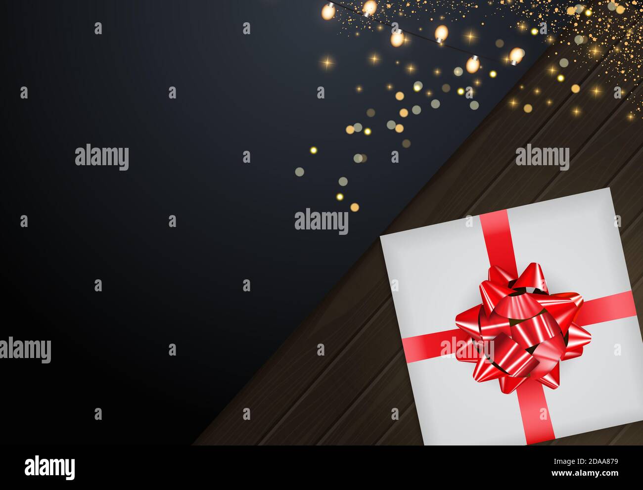 Abstract Invitation Card Background with Gift Box. Illustration Stock ...