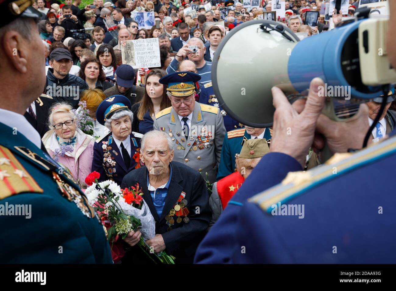 KIEV, UKRAINE - May 09, 2017: The Immortal Regiment march devoted to ...