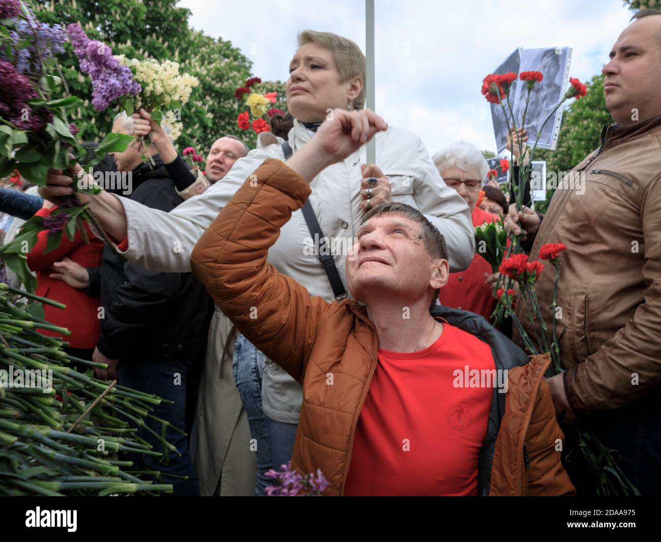 KIEV, UKRAINE - May 09, 2017: The Immortal Regiment march devoted to ...