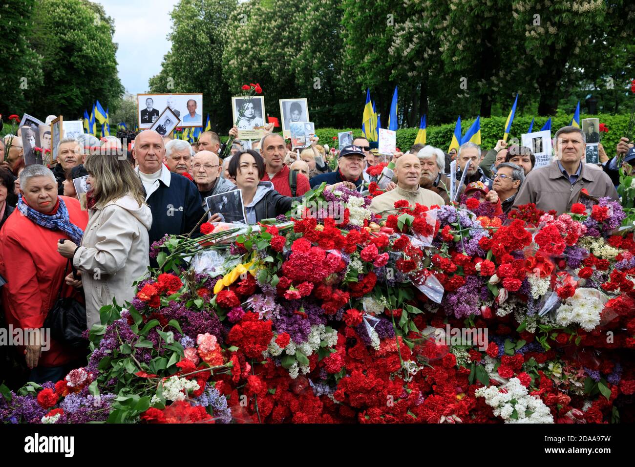 KIEV, UKRAINE - May 09, 2017: The Immortal Regiment march devoted to ...