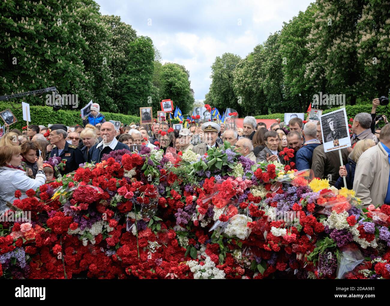 KIEV, UKRAINE - May 09, 2017: The Immortal Regiment march devoted to ...