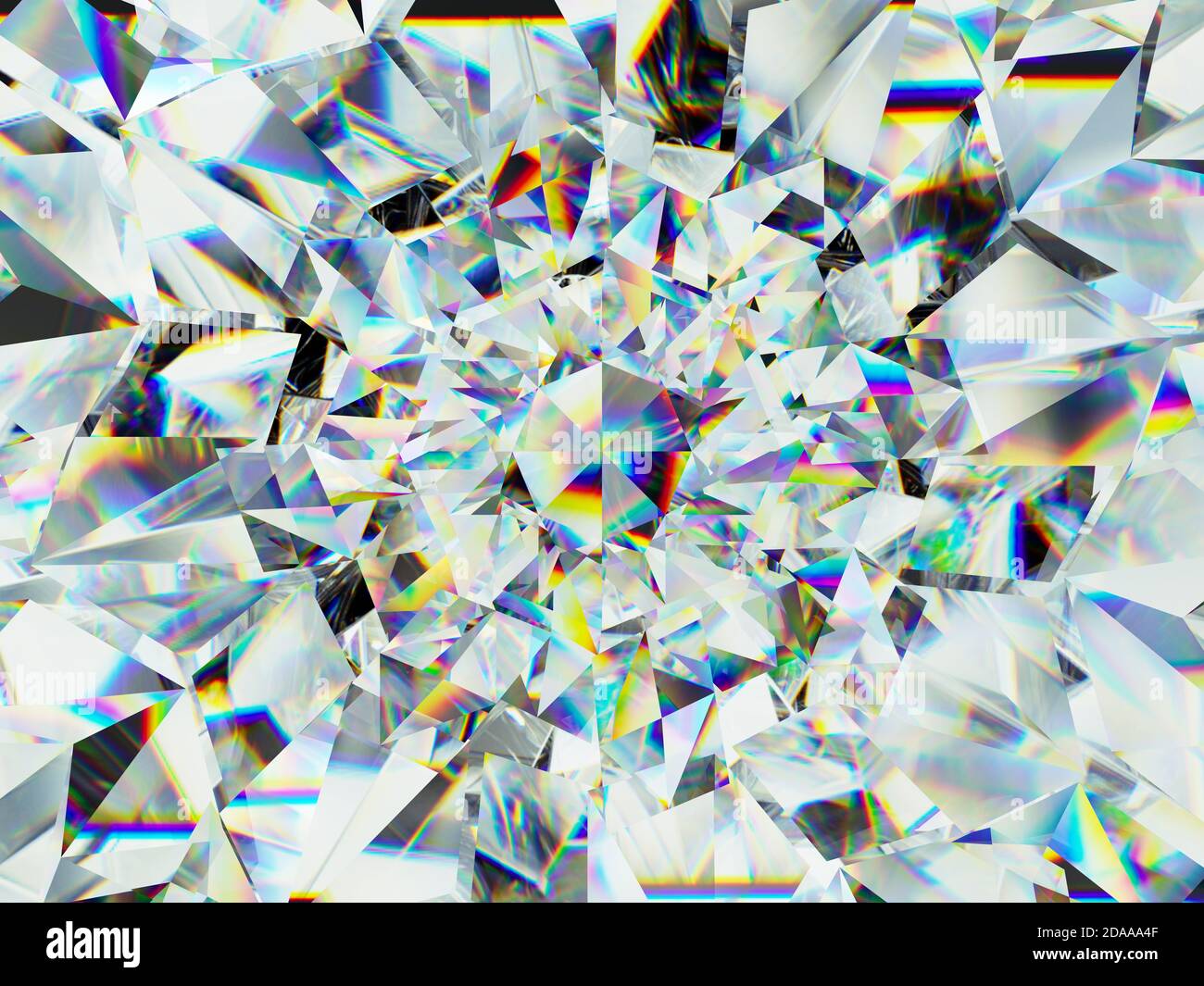 diamond structure star shape and kaleidoscope background. top view of ...