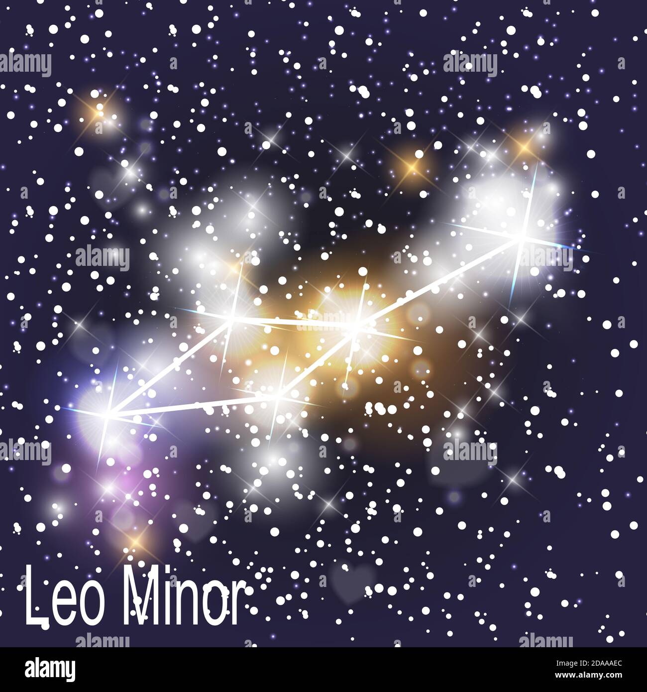 Leo Minor Constellation with Beautiful Bright Stars on the Background ...