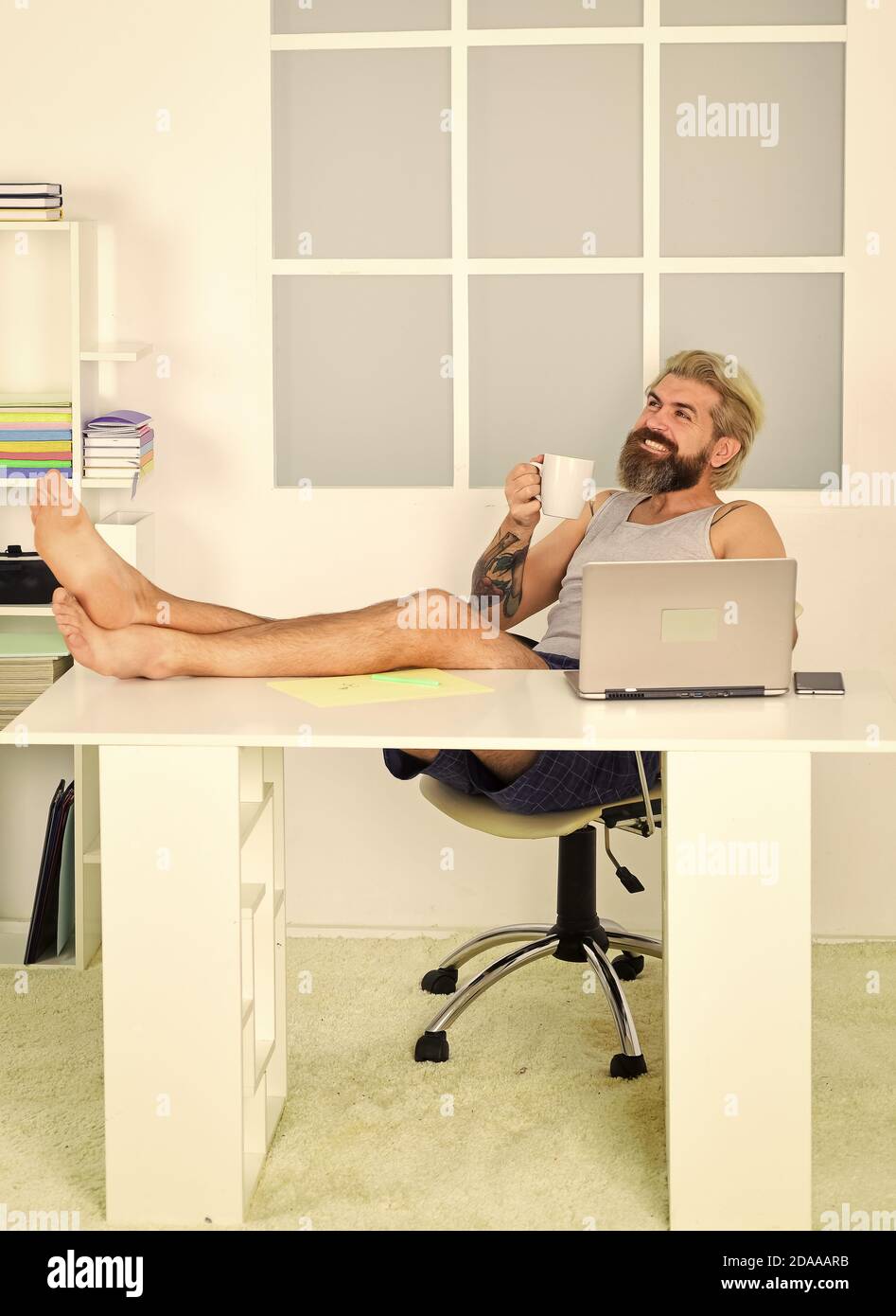 Barefoot guy working from hi-res stock photography and images - Alamy