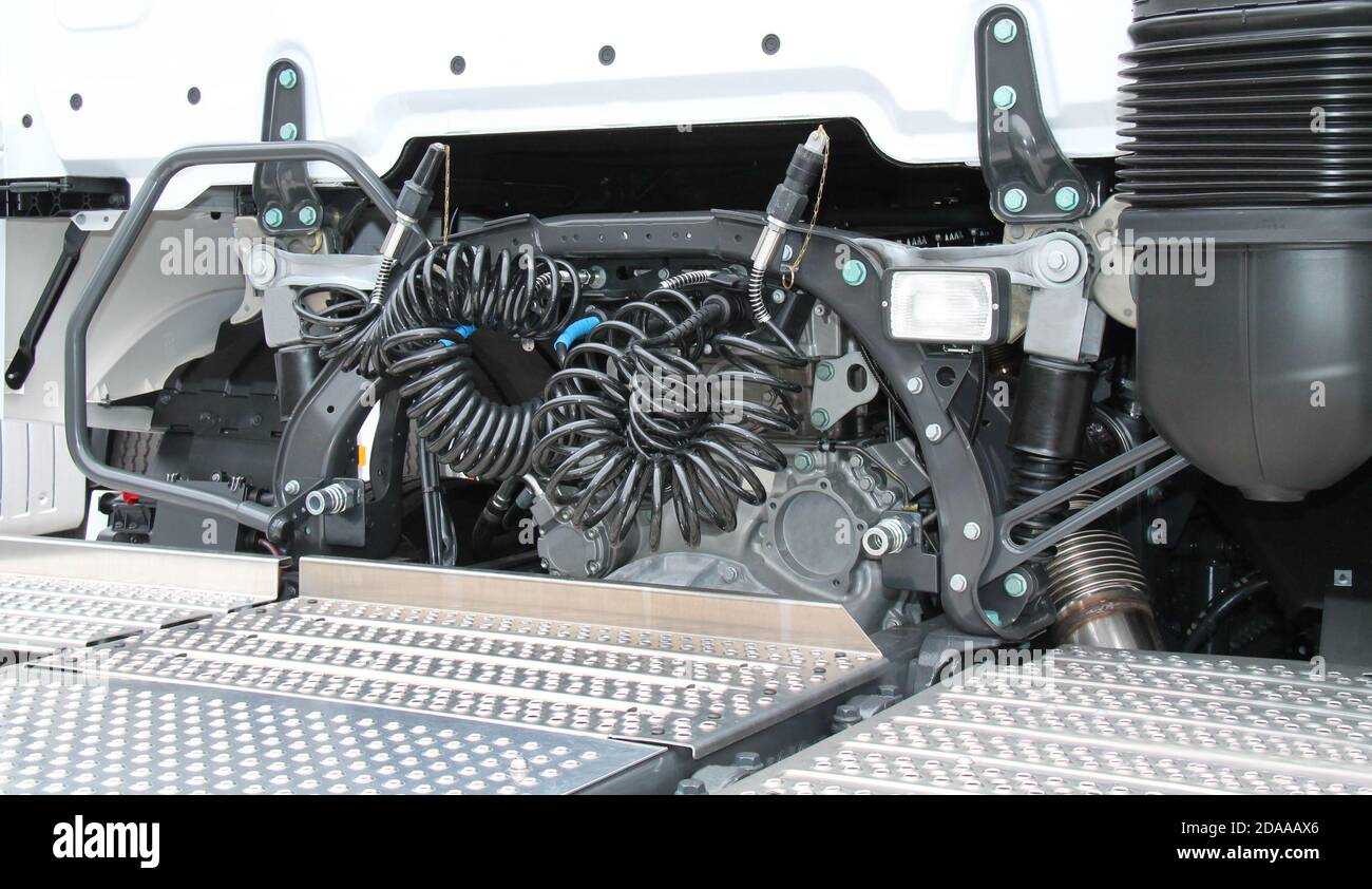 The Rear of a Powerful Articulated Lorry Truck Unit Stock Photo - Alamy