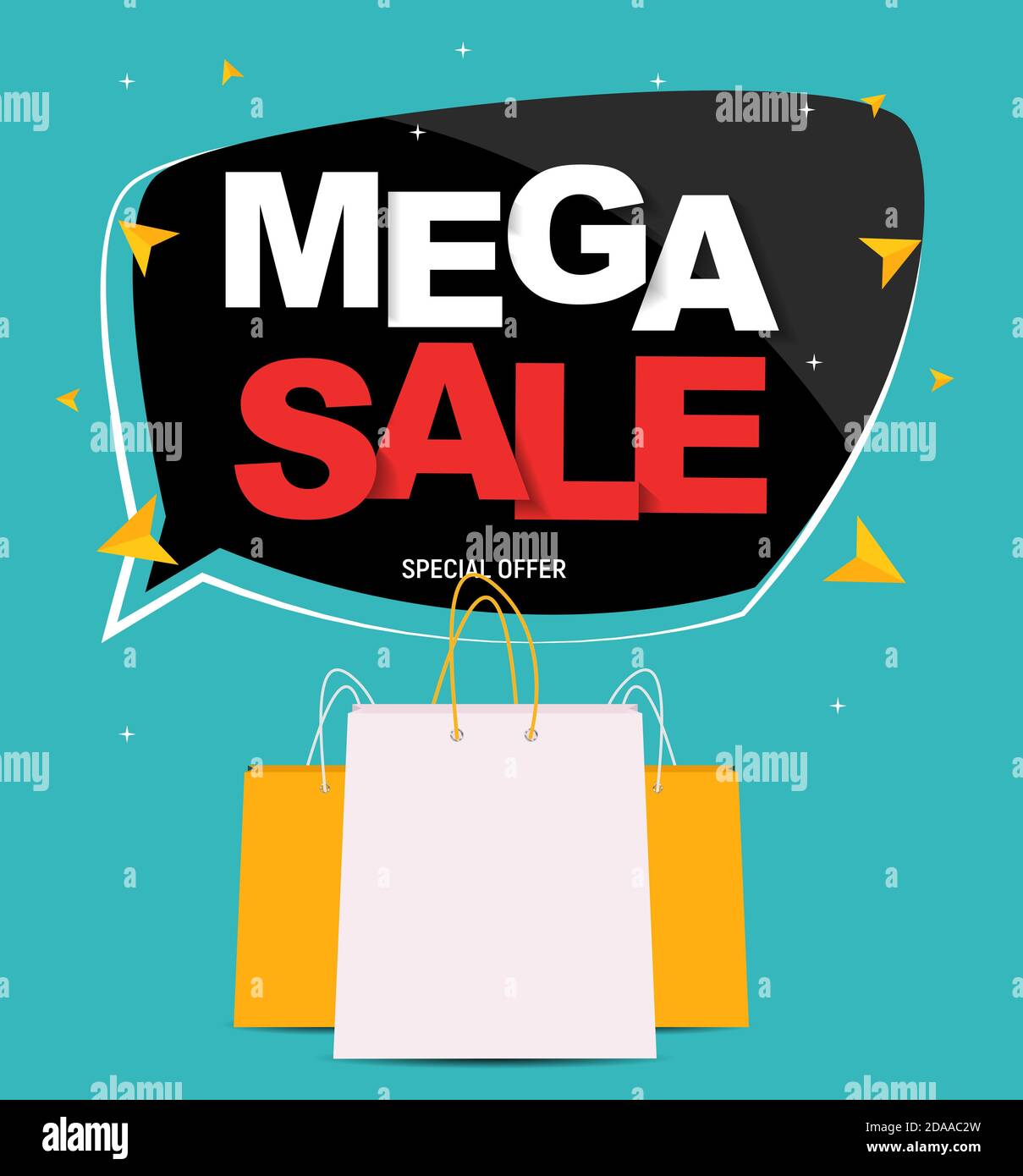 Mega Sale Banner Template. Illustration Stock Photo - Alamy